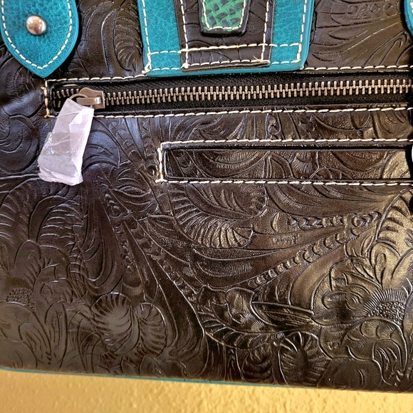 Trinity Ranch | Bags | Trinity Ranch Handbag Purse Turquoise Black ...